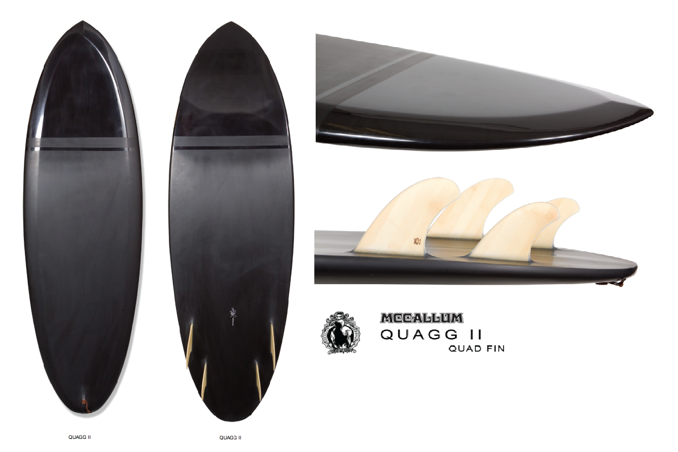 .: BLACK MATTE/GLOSS SURF BOARD