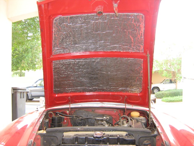 Diary of an MGB: Family Job - Bonnet Insulation