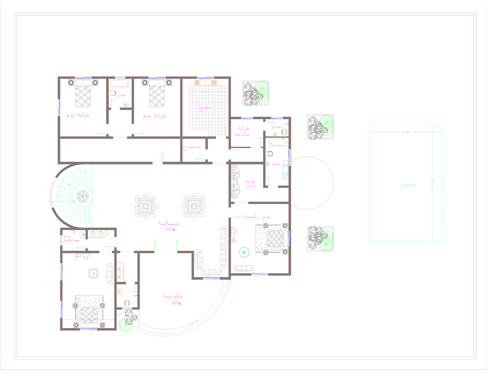 casatreschic interior: 40 X 30 Plot Meter, Saudi Arabia Villa Plan Lay ...
