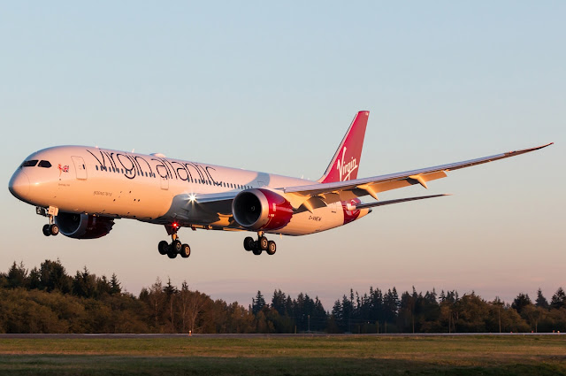 Virgin Atlantic Boeing 787-9 Approaching During Sunset - Aircraft ...
