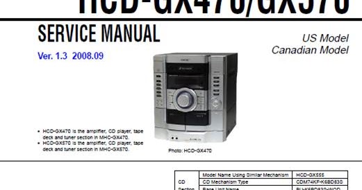 HCD-GX470 GX570 DIAGRAMA SONY | Reparación Técnica