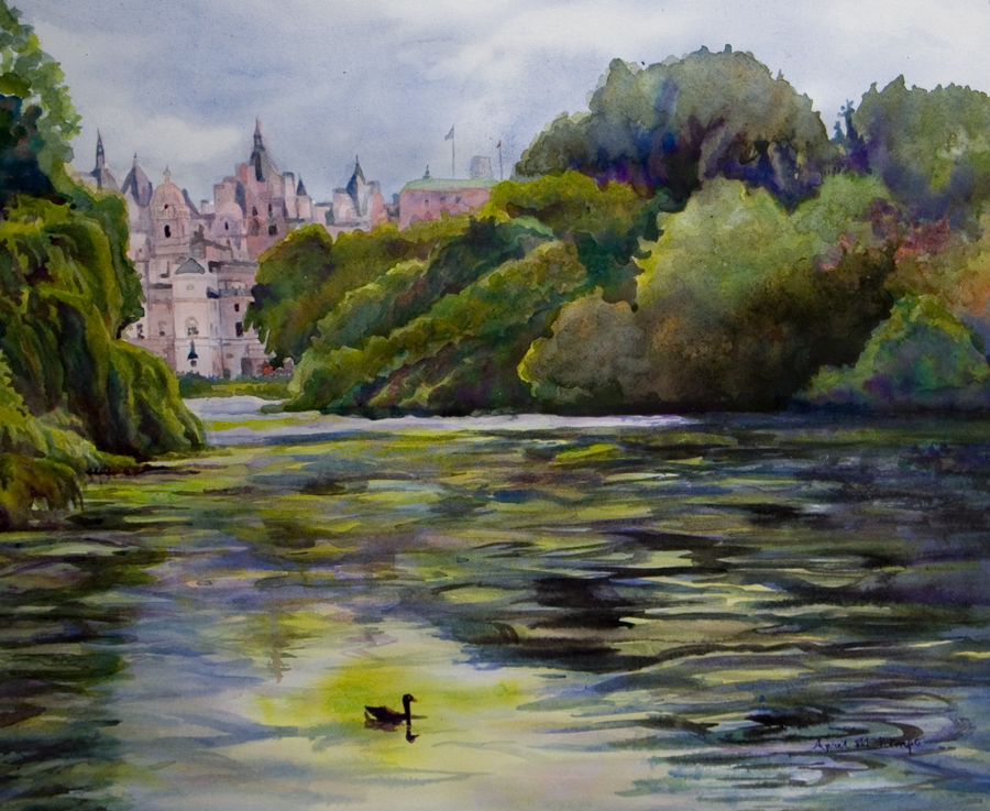 April M. Rimpo: "Out for a Cruise" 16"X20" Fluid Acrylic