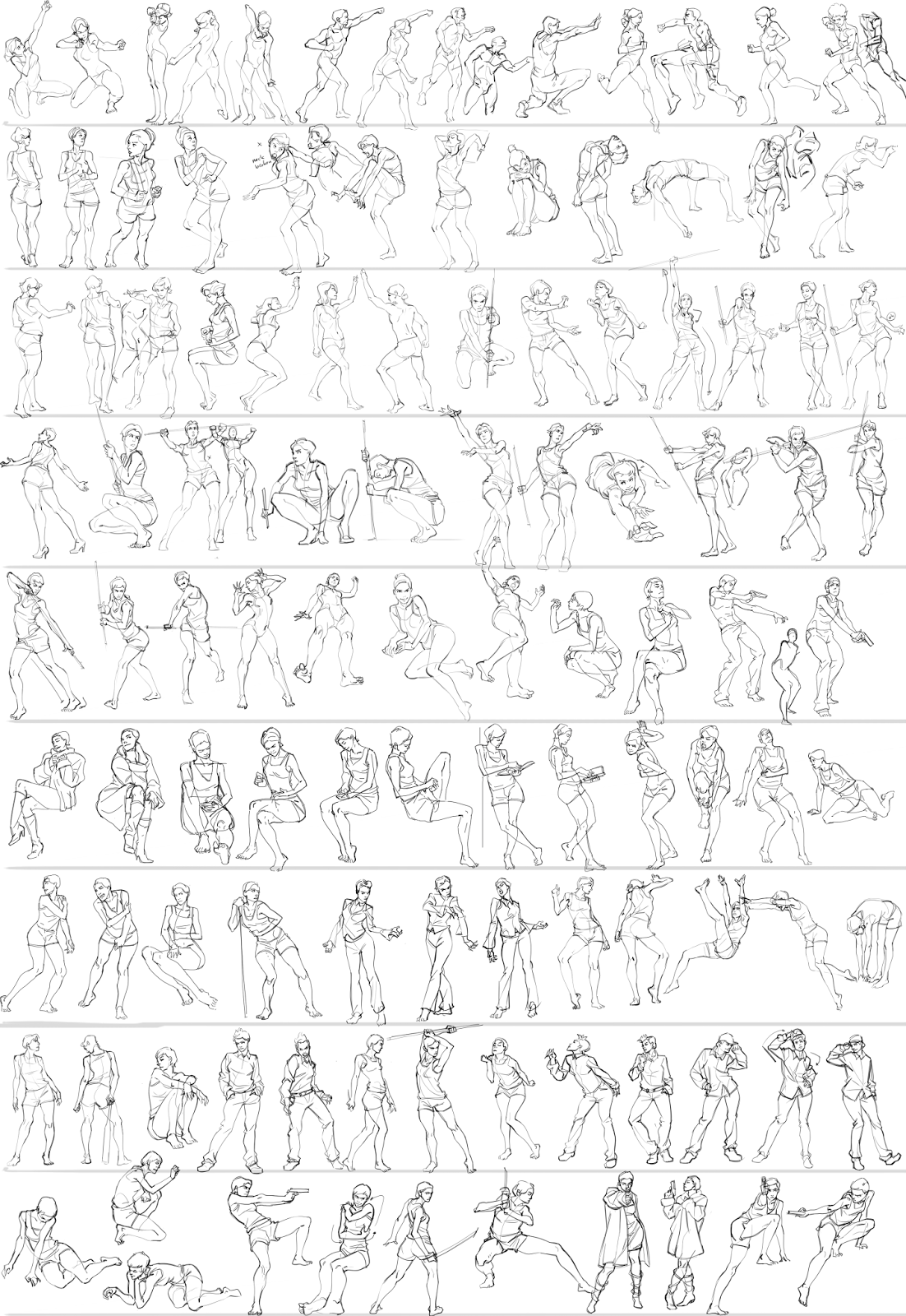 Gesture studies: 95