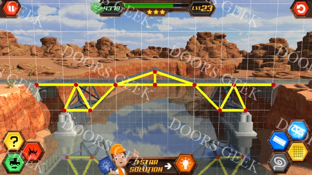 Bridge Construction Simulator [Easy] Level 23 ~ Doors Geek