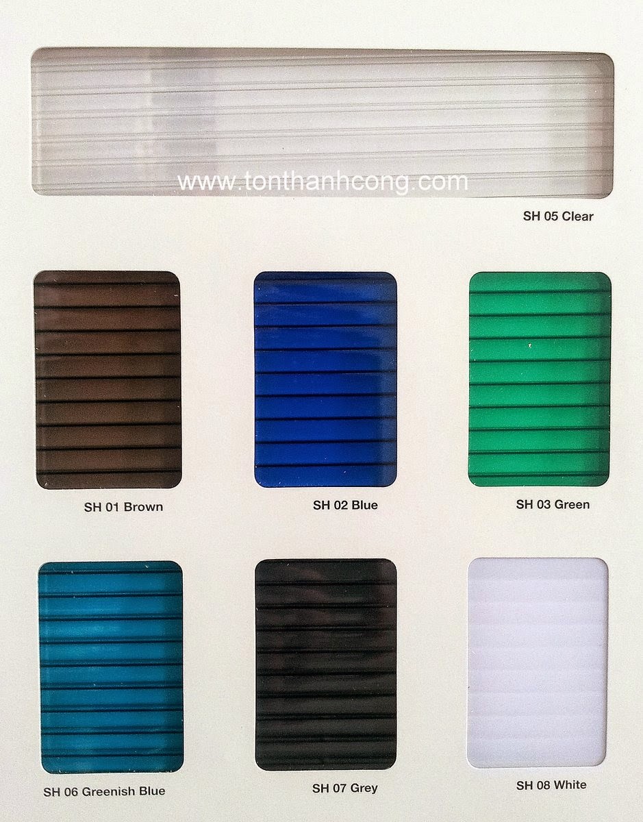 Tôn Thành Công: Tấm Lấy Sáng Polycarbonate Rỗng Ruột SUNLITE Malaysia