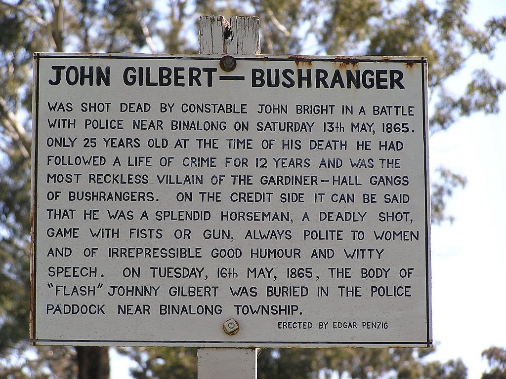 Bushrangers: Tombstone Tuesday - John Gilbert's Grave