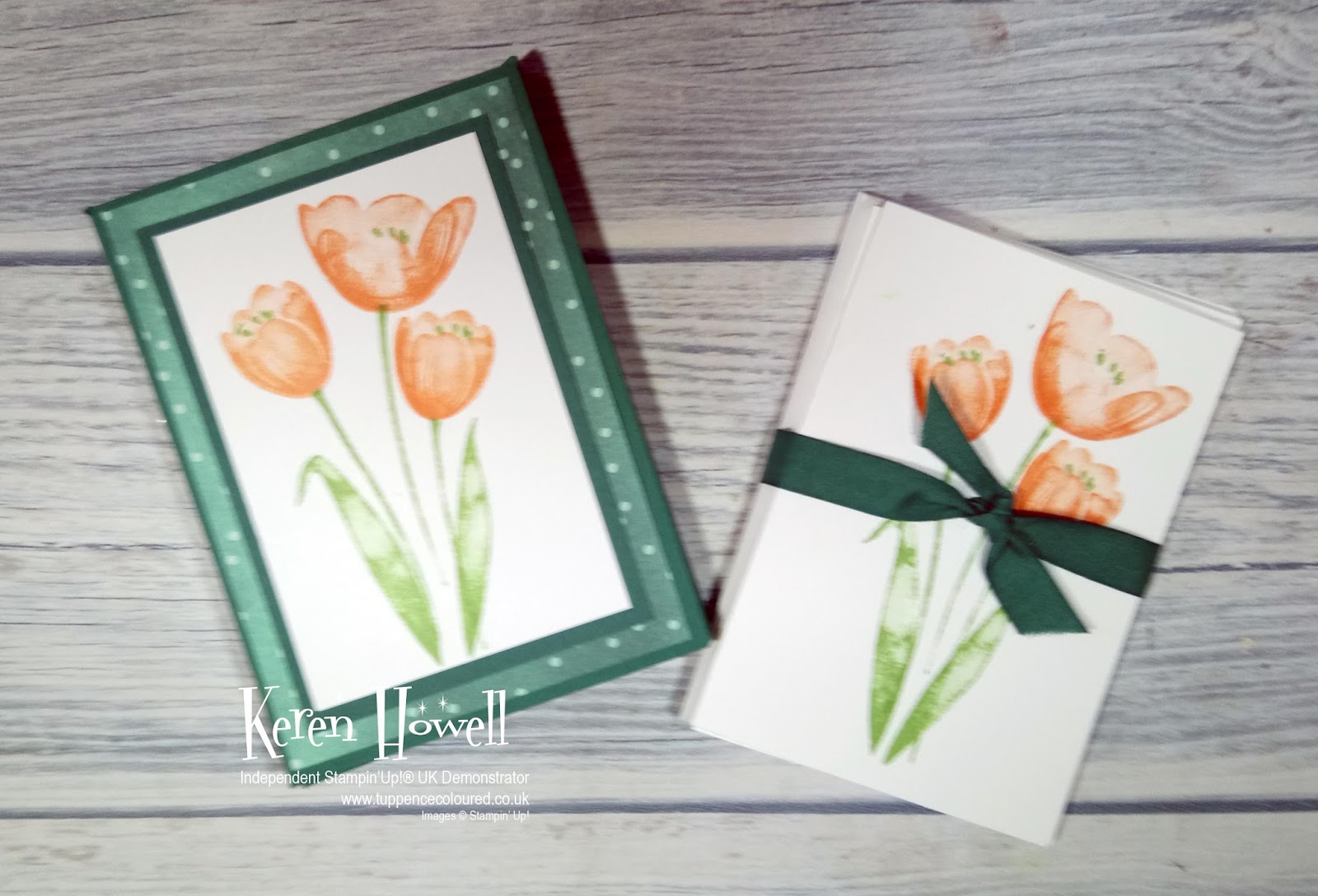 Tuppence Coloured: Tranquil Tulips Notecards & Box