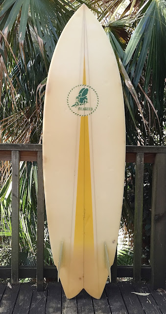 : Board Collector: Natural Progression twin fin fish.