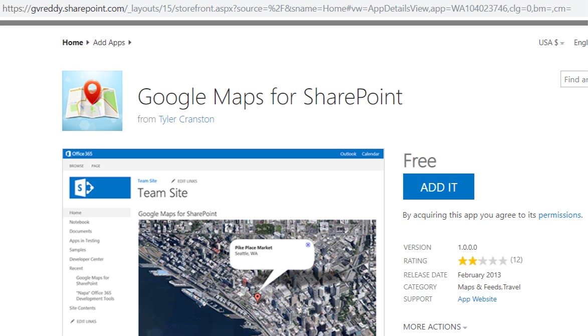 Click on Continue to Confirm that you wish to add the app.