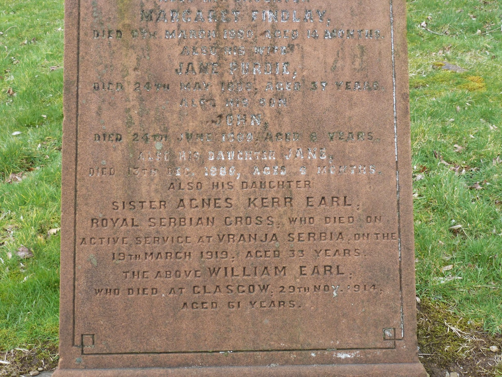 WW1 Soldiers from Cumnock: Nurse Agnes Kerr Earl