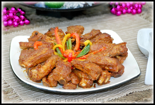Pinay In Texas Cooking Corner: Stir Fried Pork Spare Ribs with Bell ...