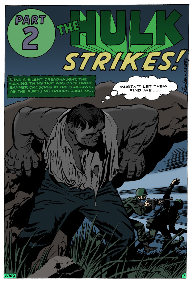 The Original Marvel Universe: Hulk Origin Recolored