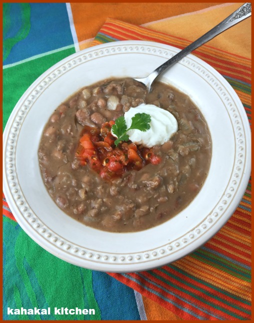 Kahakai Kitchen: Pinto Bean Soup with Fresh Salsa (Simple Brothy Beans ...