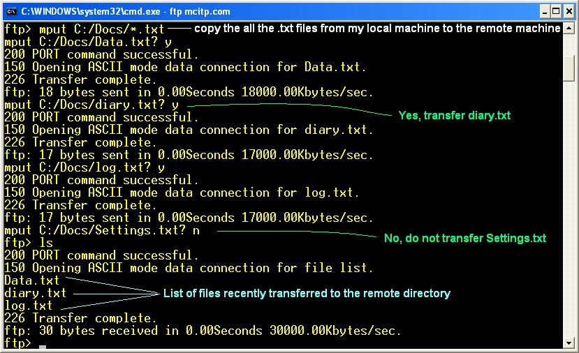 TechMight Solutions: Working with FTP using commands