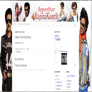 Wwe Wrestlers Profile: Superstar Rajinikanth Website Template For Blogger