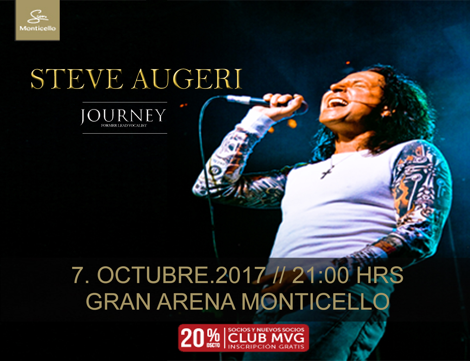 Steve Augeri llega a la Gran Arena Monticello