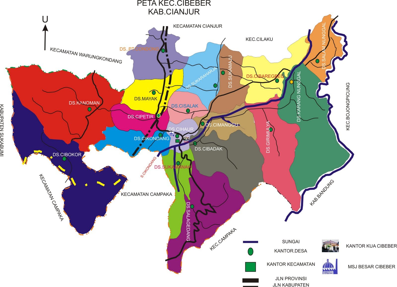 Cibeber Map | Cianjur Cibeber City