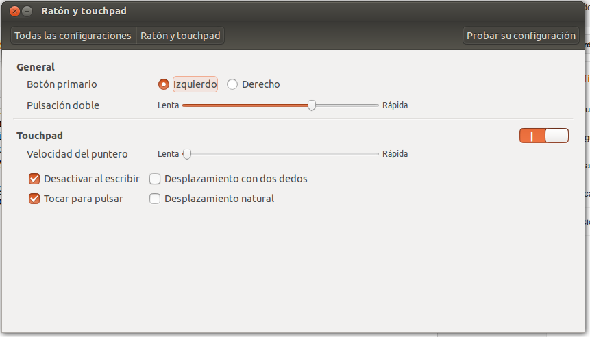 Configurar Synaptics Touchpad Ubuntu 13.10 y 14.04