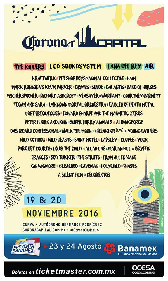 Artistas Corona Capital 2016 y boletos