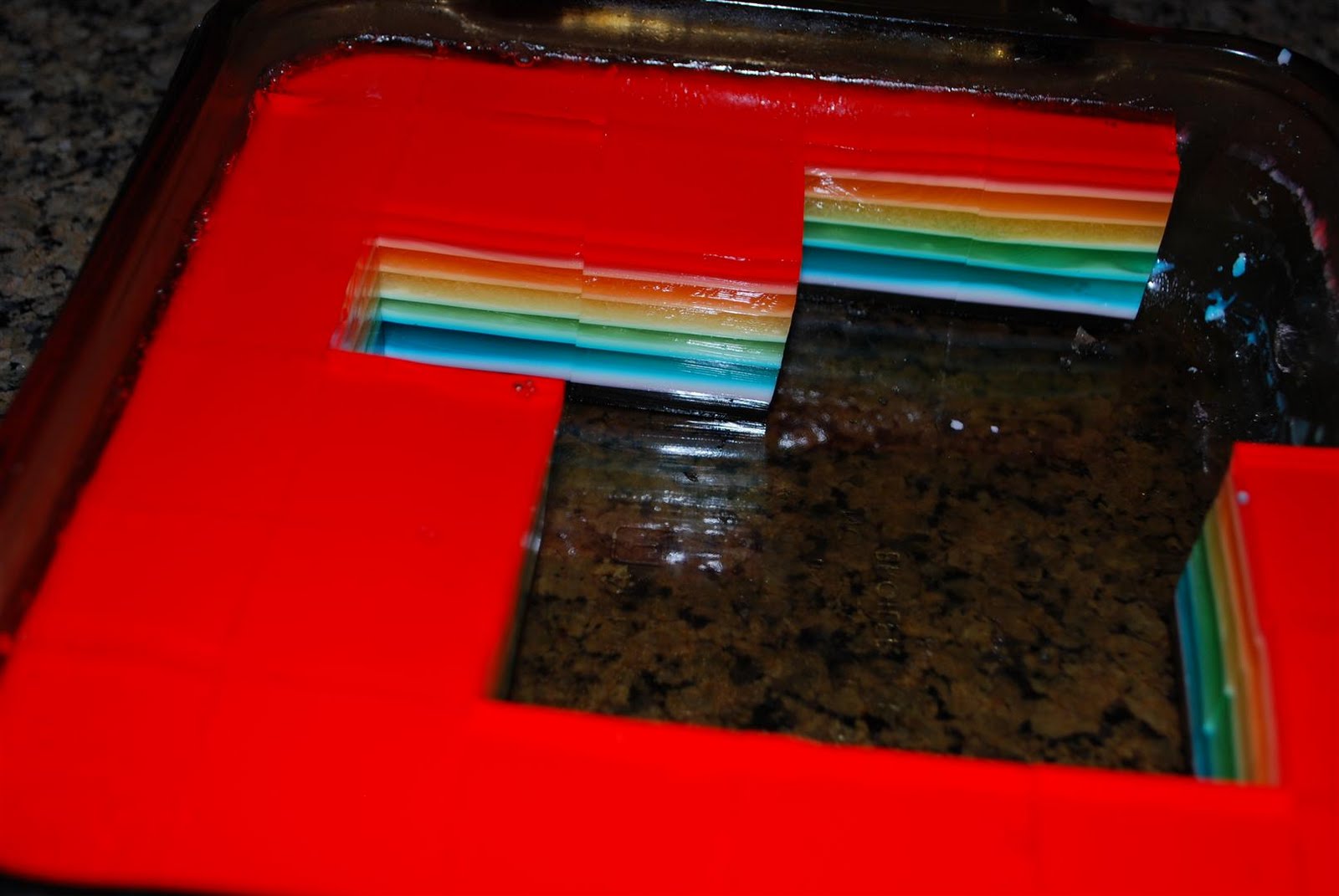 craftyc0rn3r: Rainbow Layered Jello