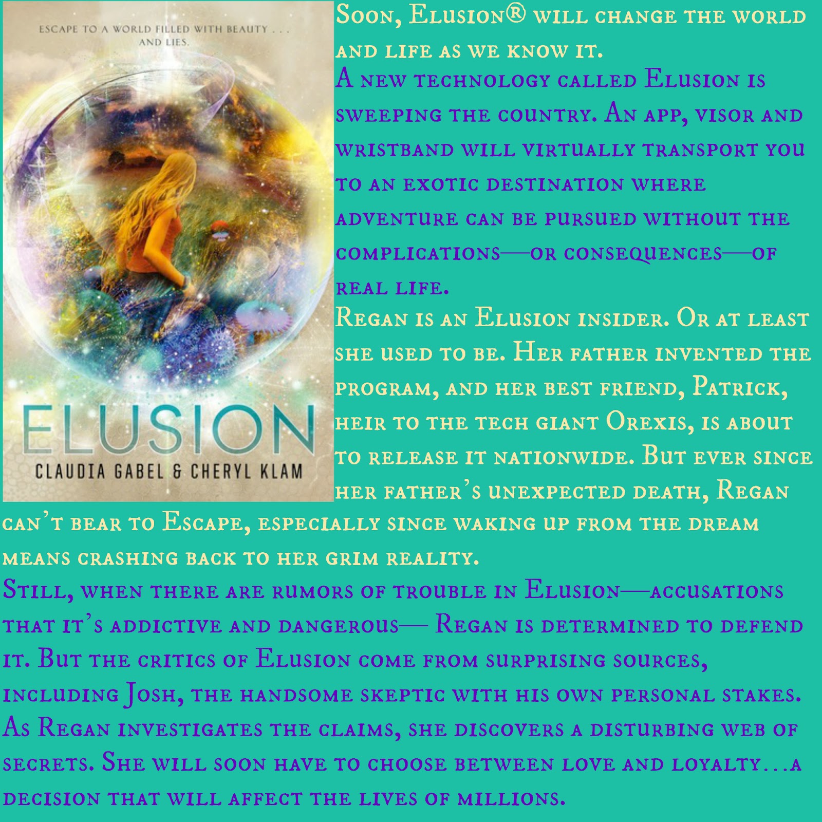 Hello Jenny Reviews: Author Spotlight: Elusion + Etherworld by Cheryl Klam and Claudia Gabel
