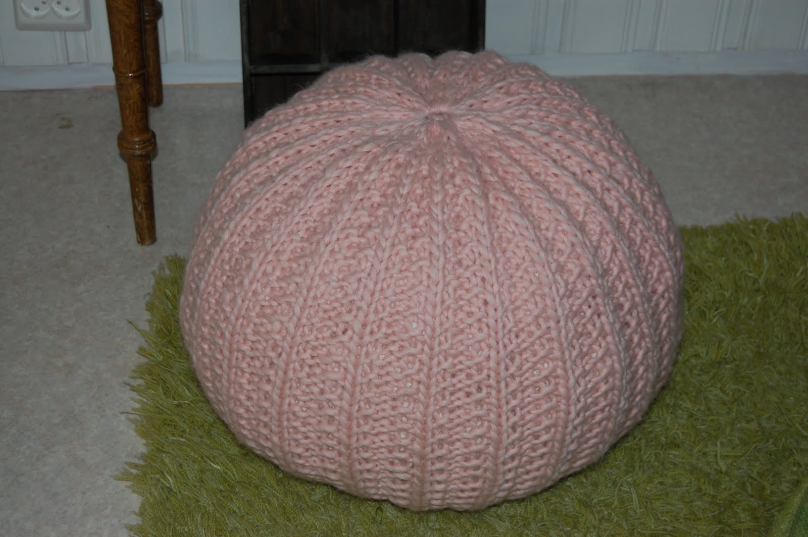 Englequilt: Strikket puff