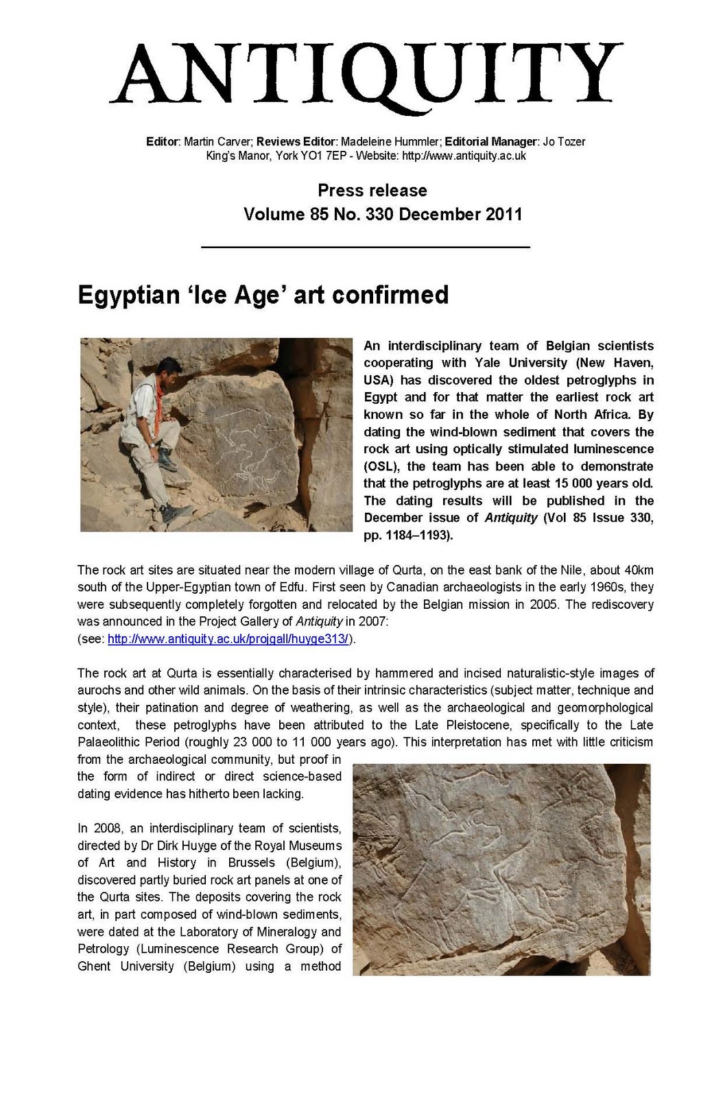 Egyptology News: More re Qurta rock art