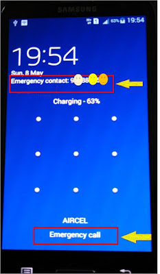 Android: To Set Emergency contact number in lock screen