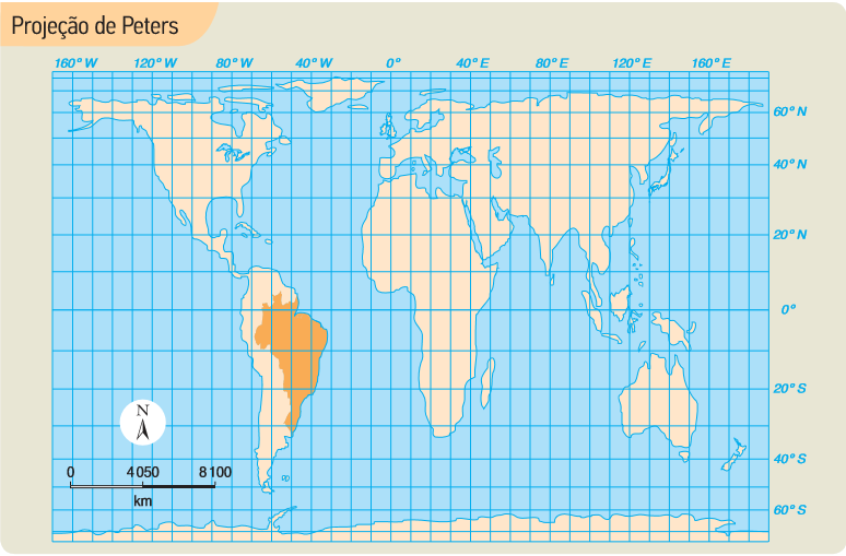 Projeção de Peters - Projeto Geografando