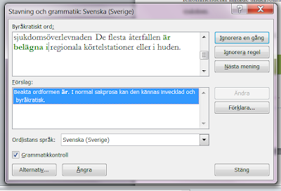 Tankar om text: Lita inte på stavningskontrollen ...