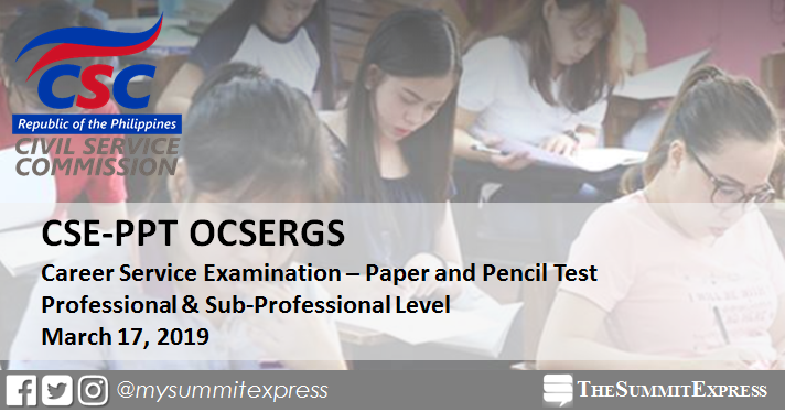 Online Verification of Rating OCSERGS: March 2019 Civil Service Exam ...