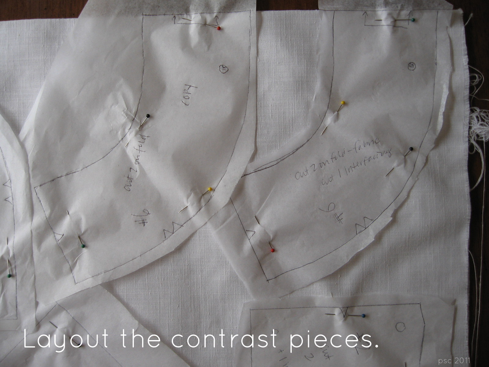 Pickup Some Creativity: Sew-Along Day 1, Cutting out the pattern pieces