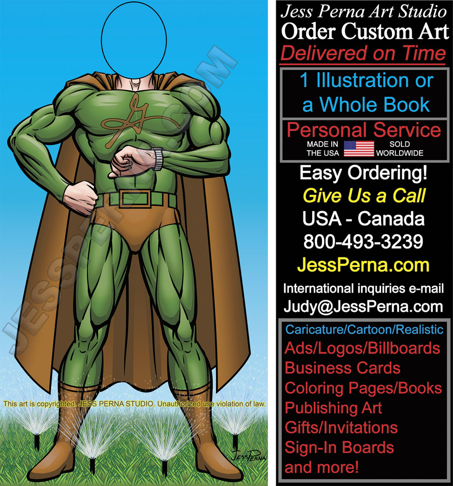 How to Order Ad Cartoons and Caricatures: Superhero Artist