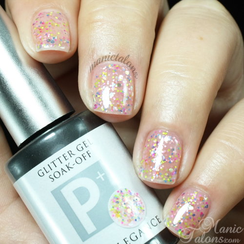 Manic Talons Nail Design: Light Elegance P+ Glitter Gel