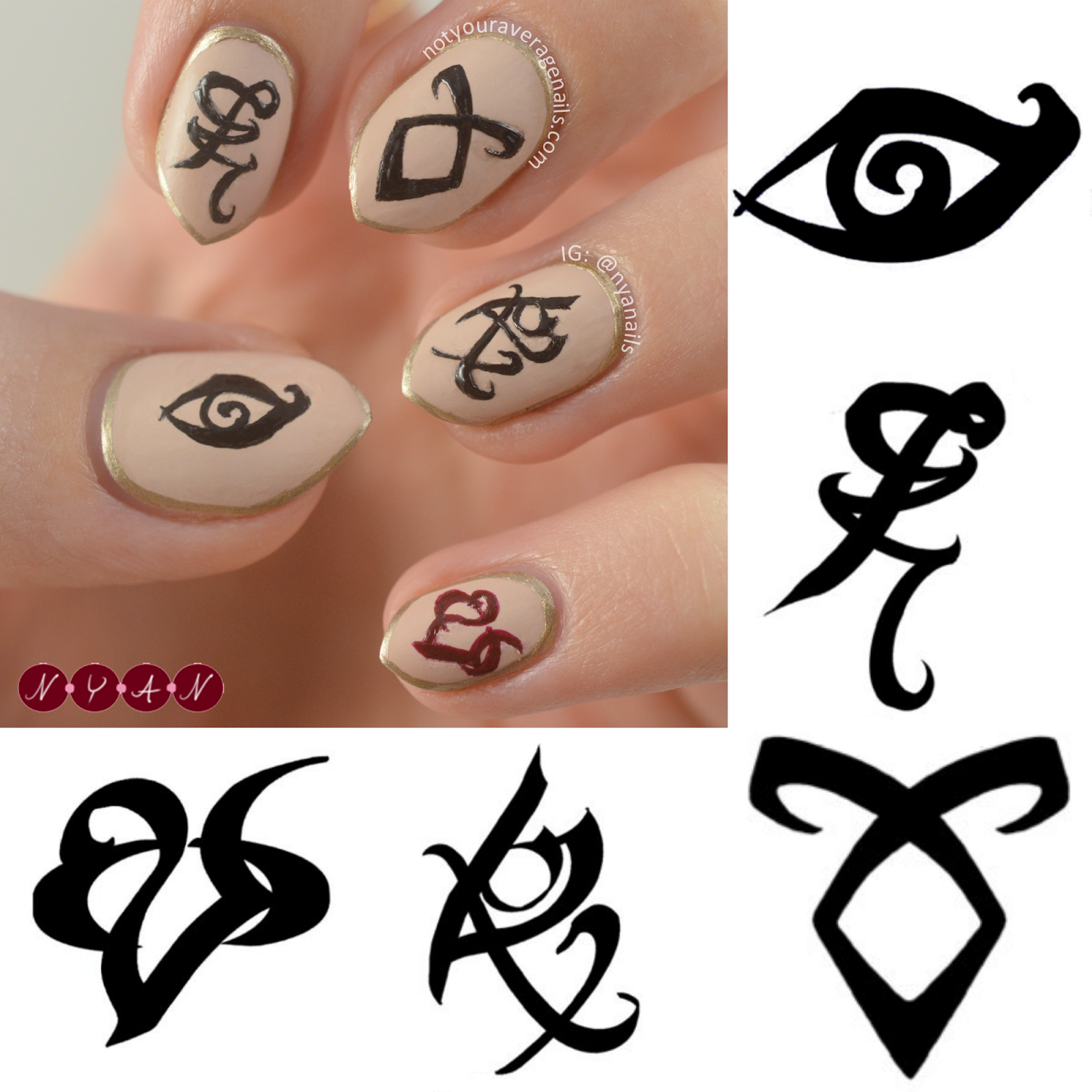N.Y.A. Nails: The Mortal Instruments (+ Tutorial!)