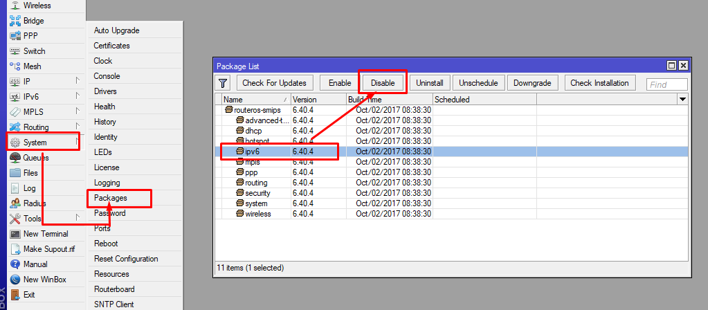 CARA DISABLE DAN ENABLE PACKET DI MIKROTIK - Catatan TeKaJe CARA DISABLE DAN ENABLE PACKET DI MIKROTIK - Catatan TeKaJe