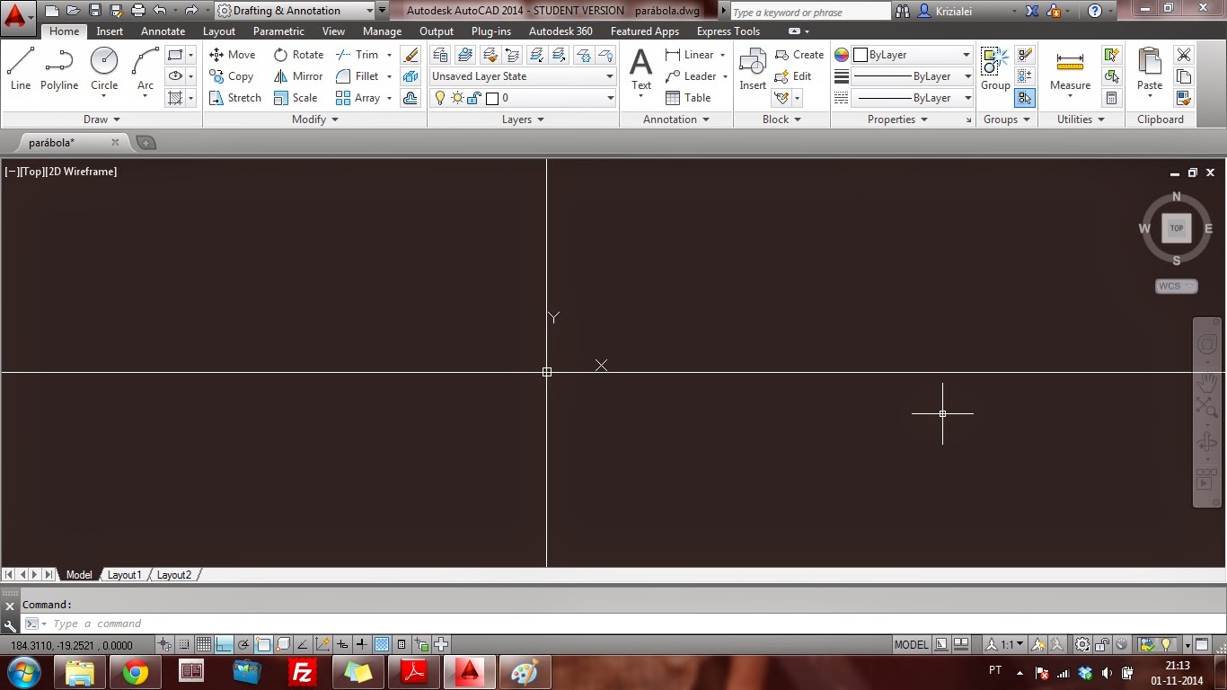 Processos de Computação: Aula de Desenho Técnico em CAD - Parábola
