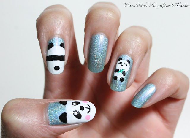 Munchkin’s Magnificent Manis: Panda Butt, What What! Panda Bear Design