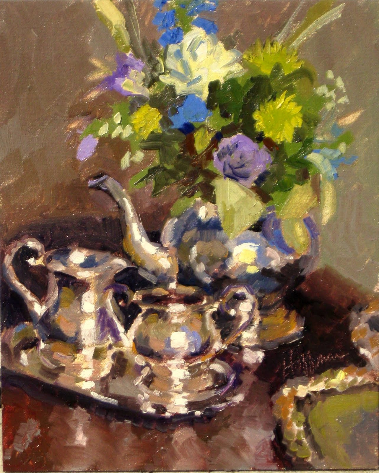 Mary's Paintings: "Silver Still Life" SOLD