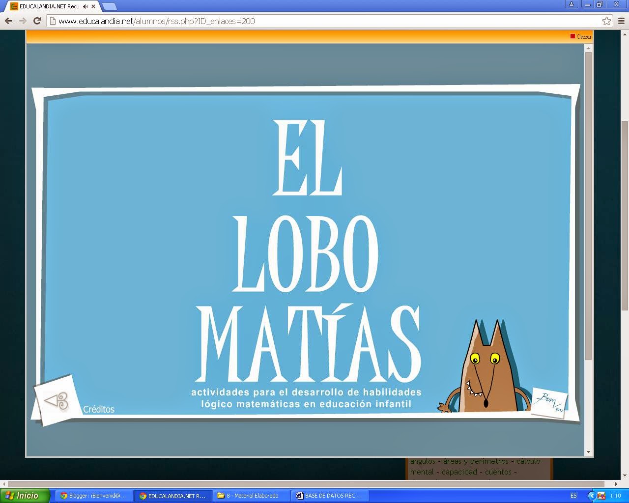 ¡Bienvenid@s al cole! CEIP Las Tejeras Ed. Infantil: EL LOBO MATÍAS ...