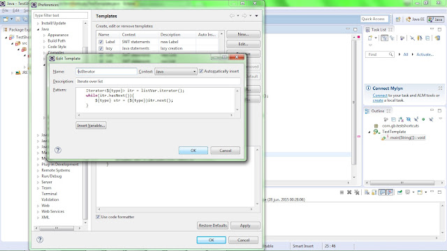Adding Custom Templates in Eclipse for Faster Java Development Adding Custom Templates in Eclipse for Faster Java Development