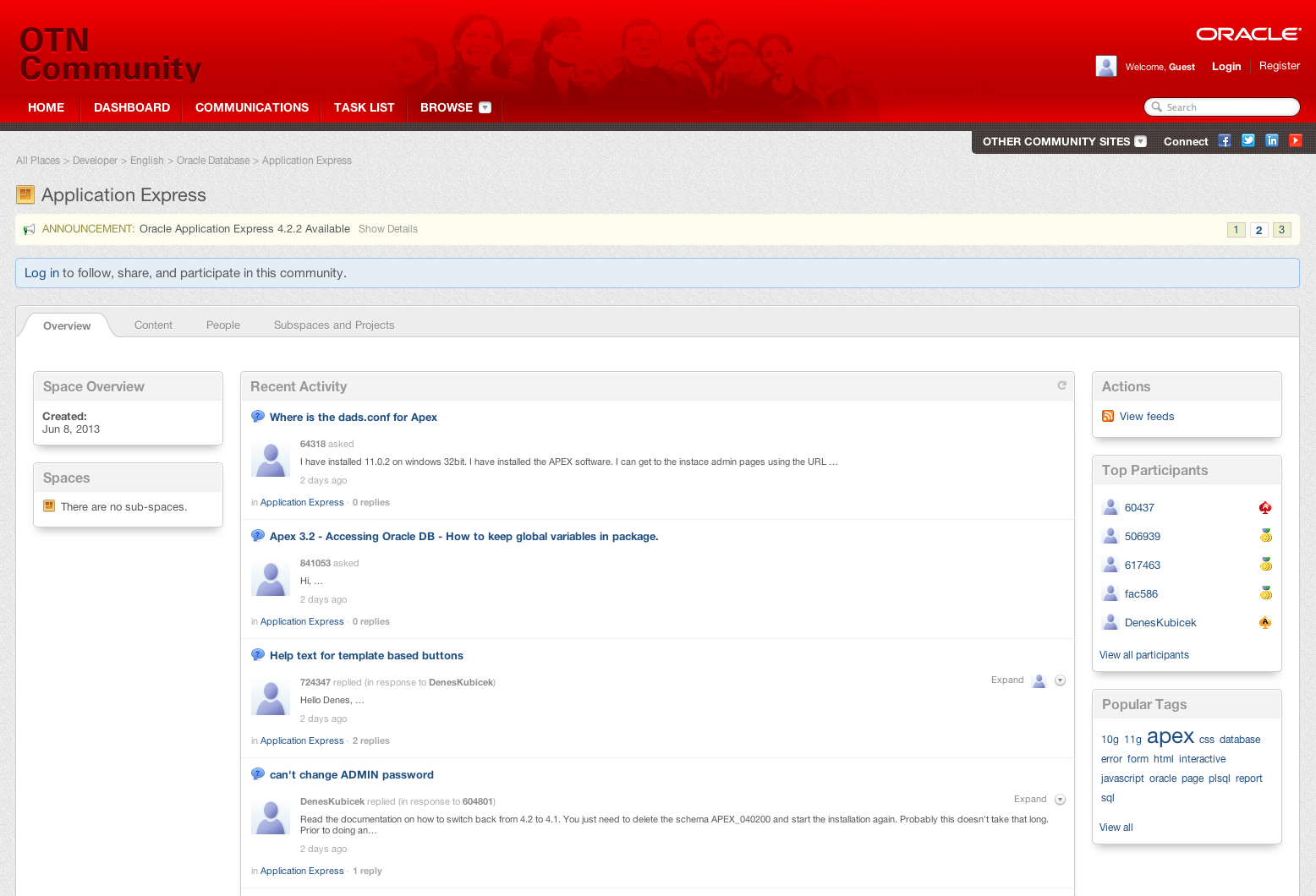 Dimitri Gielis Blog Oracle Application Express Apex Otn Forums Updated