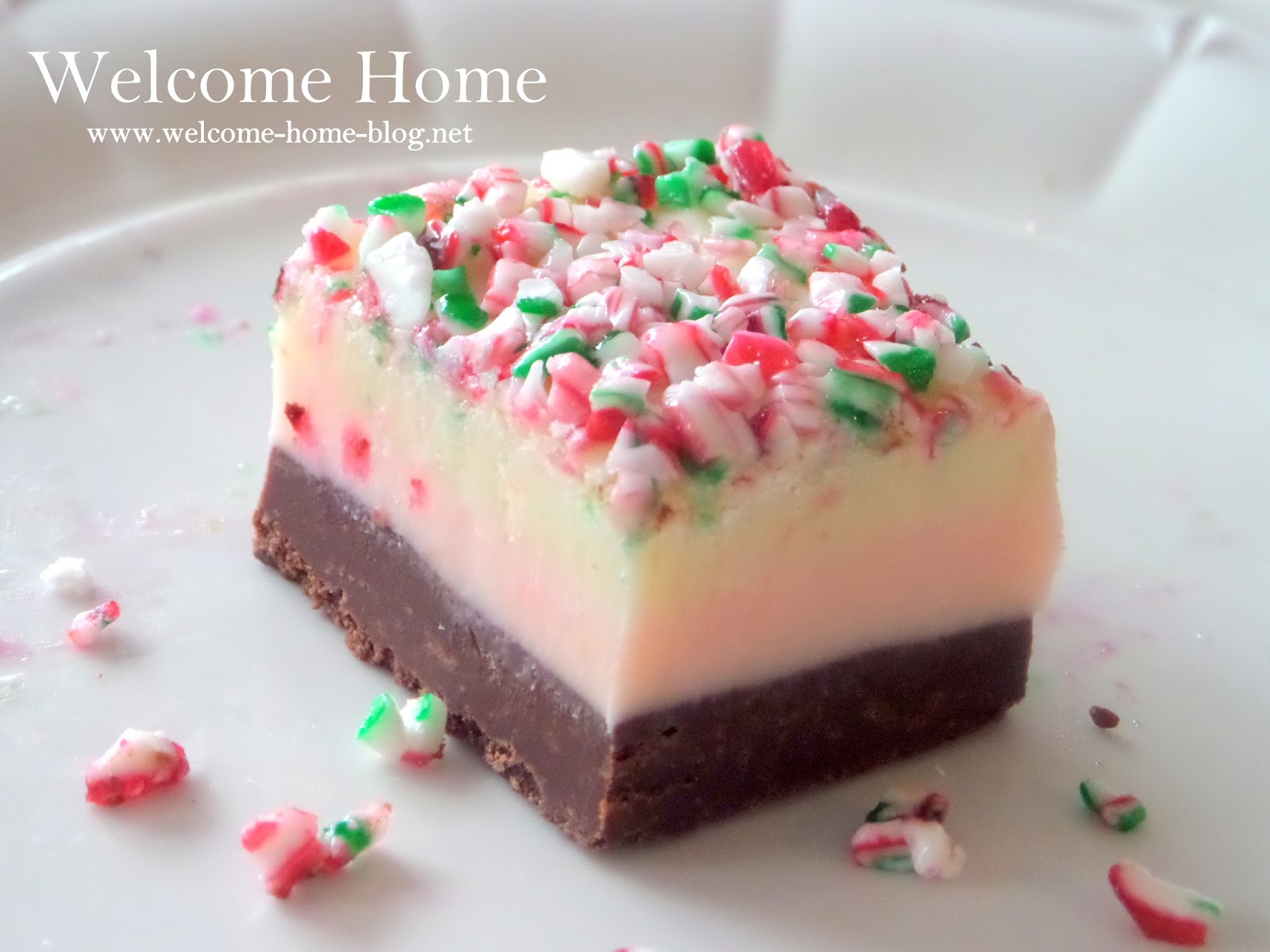 Welcome Home Blog: My Three Layer Peppermint Fudge