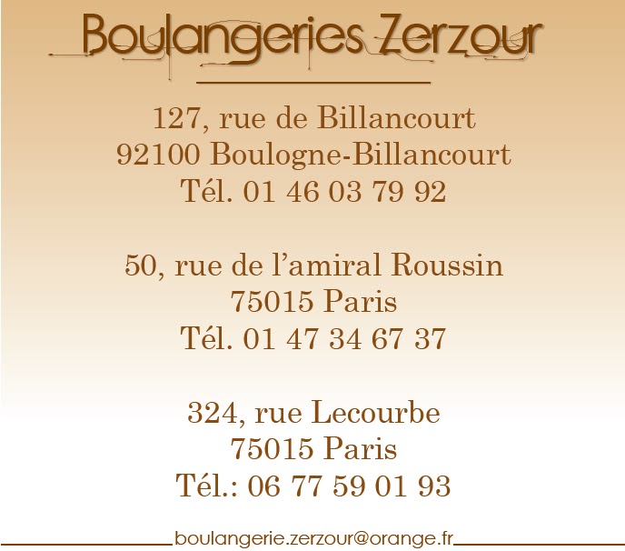Nos Adresses ~ Boulangerie Patisserie ZerZour