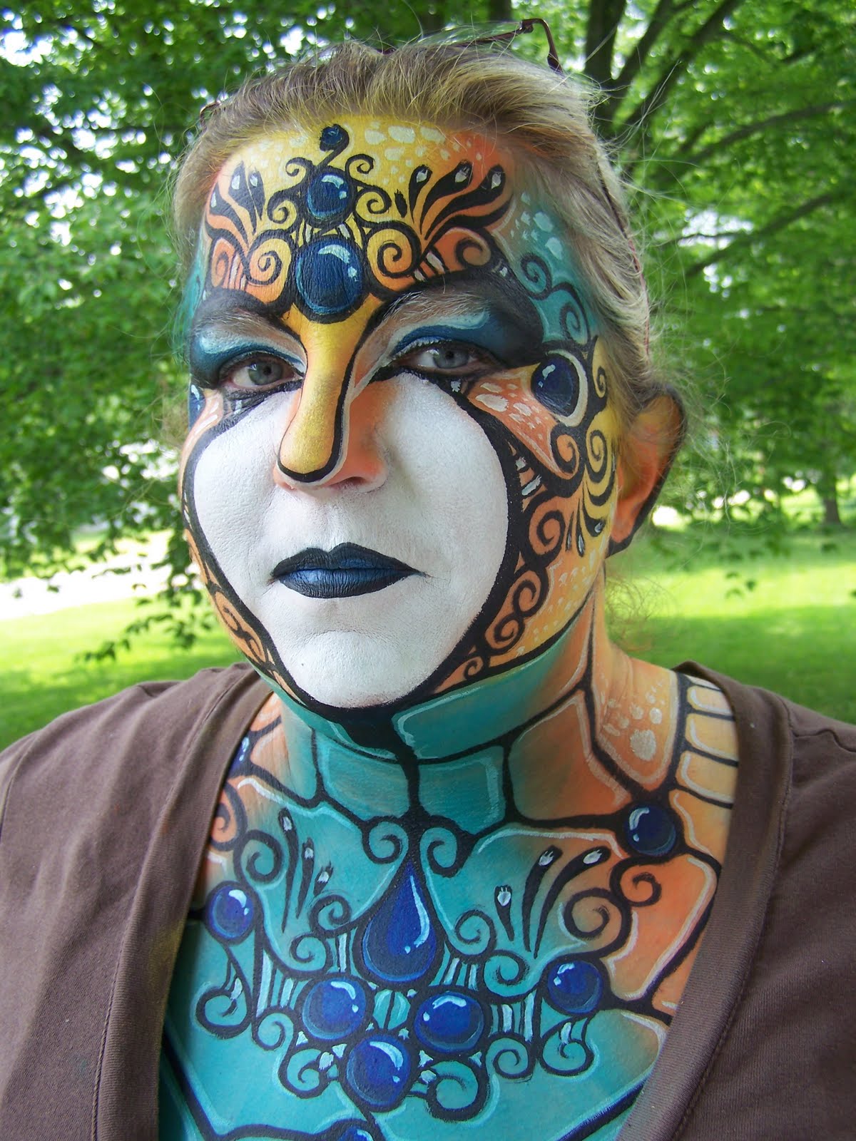 Here are the photos of the face painting I did today!
