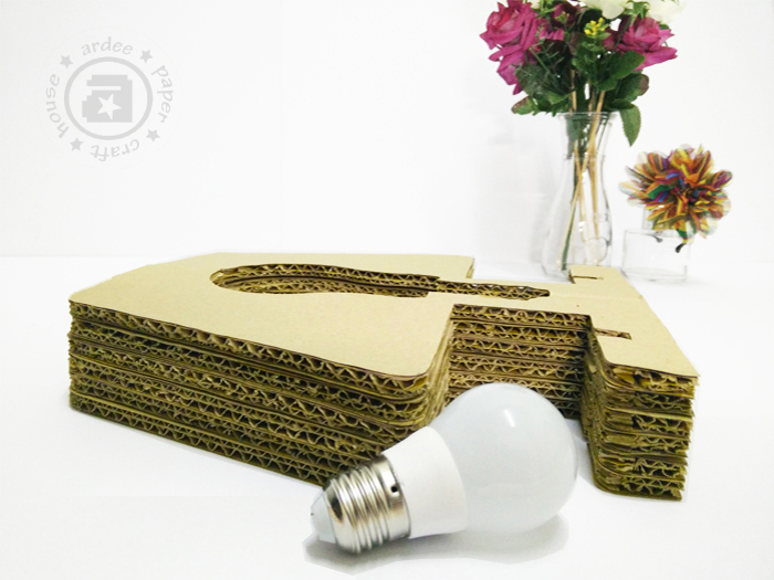 Cardboard Desktop Lamp II [Template] | ardee's creation