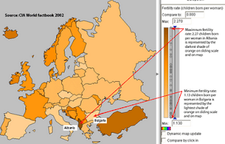 Types of Maps: Unclassed Choropleth Map