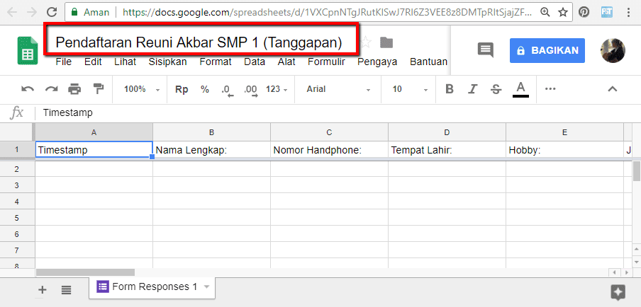 Cara Membuat dan Memanfaatkan Form Online Gratis dari Google Formulir ...