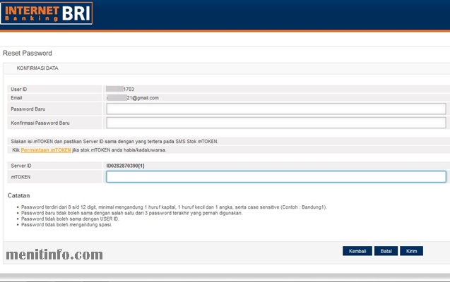 Cara Mengatasi Internet Banking BRI User ID Terblokir Kode BBR00Q2 ...