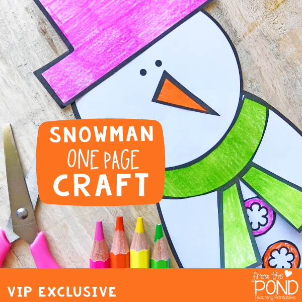 Easy Snowman Craft | From the Pond